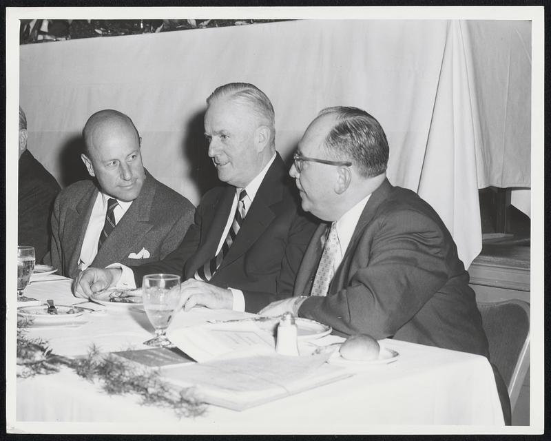 LtR Charles F Adams, Pres Raytheon Corp. Michael T. Kelleher, Chairm of ...