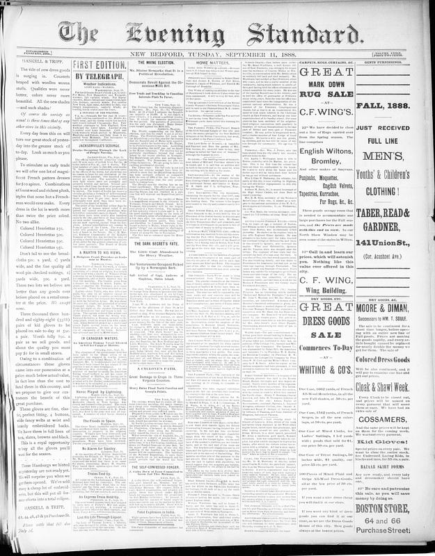 Evening Standard. September 11, 1888 - Digital Commonwealth