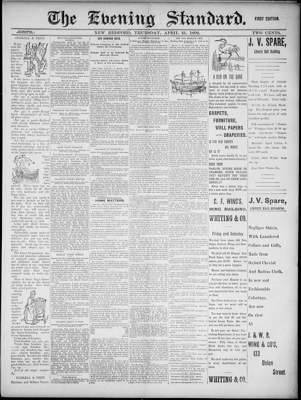 Evening Standard. April 21, 1892 - Digital Commonwealth