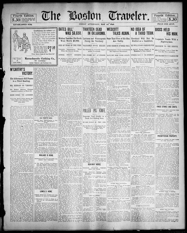 The Boston Traveler. May 22, 1896 - Digital Commonwealth