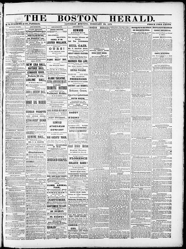 The Boston Herald. February 20, 1875 - Digital Commonwealth