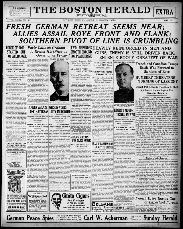 Boston Herald and Boston Journal. August 17, 1918 - Digital Commonwealth