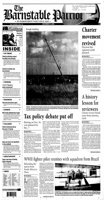 Barnstable Patriot. November 03, 2006 - Digital Commonwealth