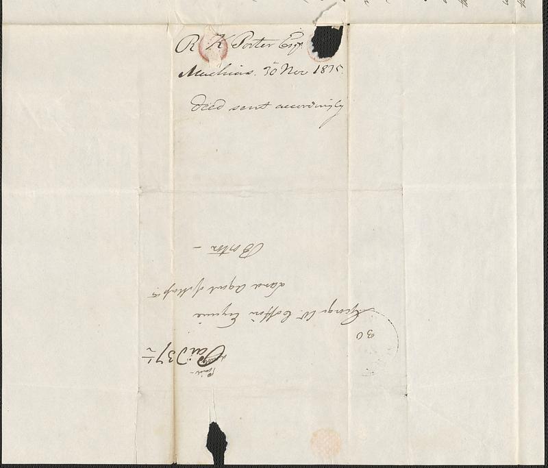 R.K. Porter to George Coffin, 30 November 1835 - Digital Commonwealth