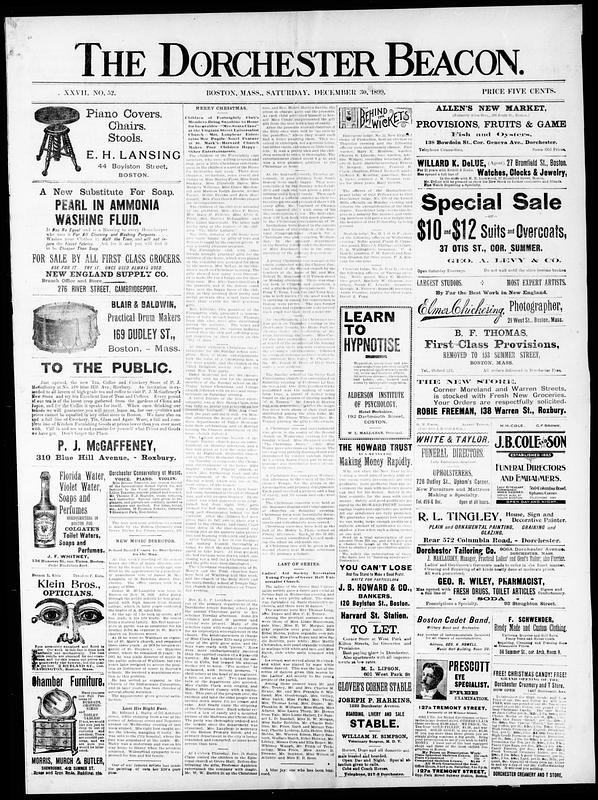 The Dorchester Beacon. December 30, 1899 - Digital Commonwealth
