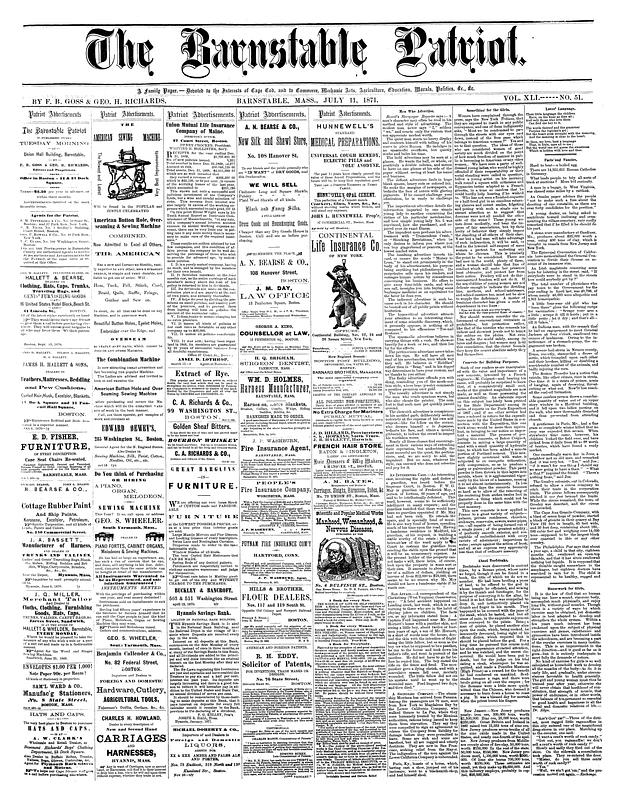 Barnstable Patriot. July 11, 1871 - Digital Commonwealth