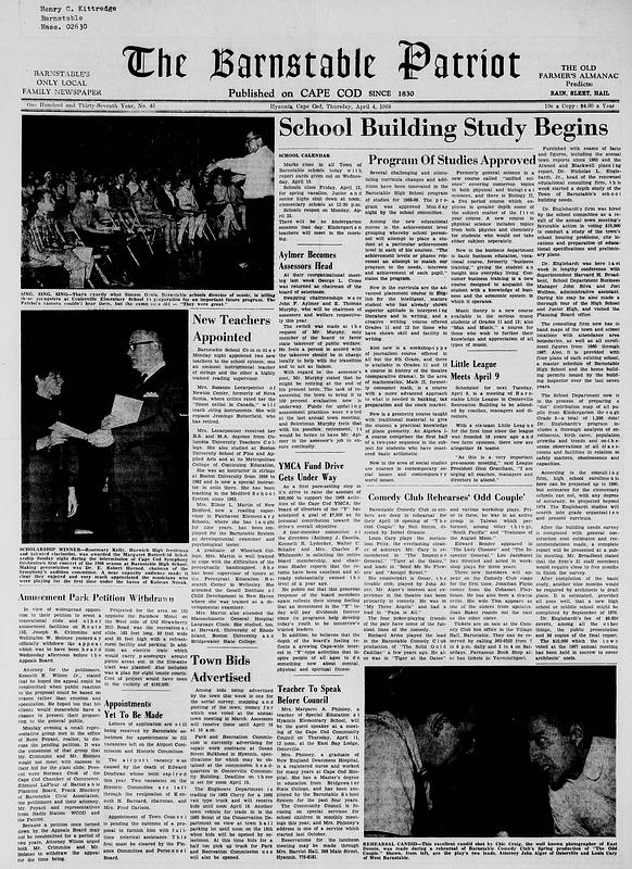 Barnstable Patriot. April 04, 1968 - Digital Commonwealth