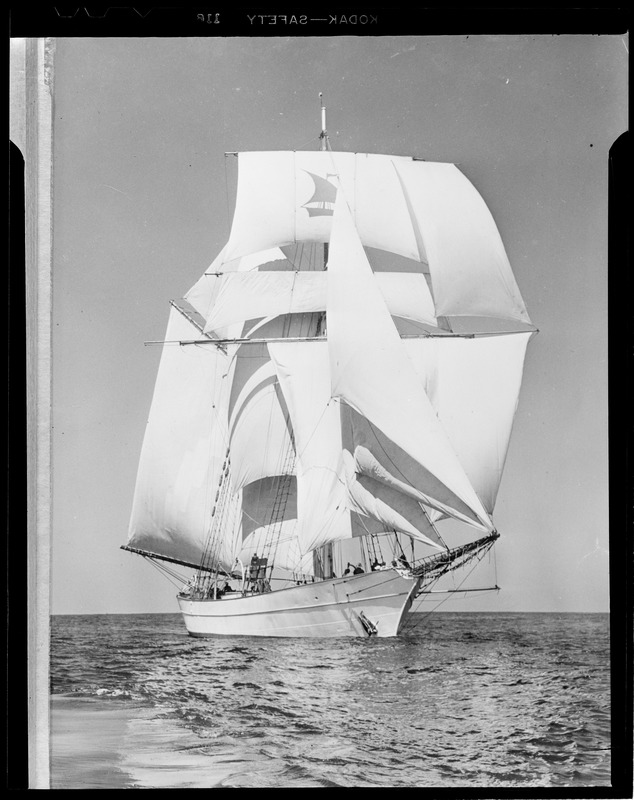 Fully rigged sailing ship - Digital Commonwealth