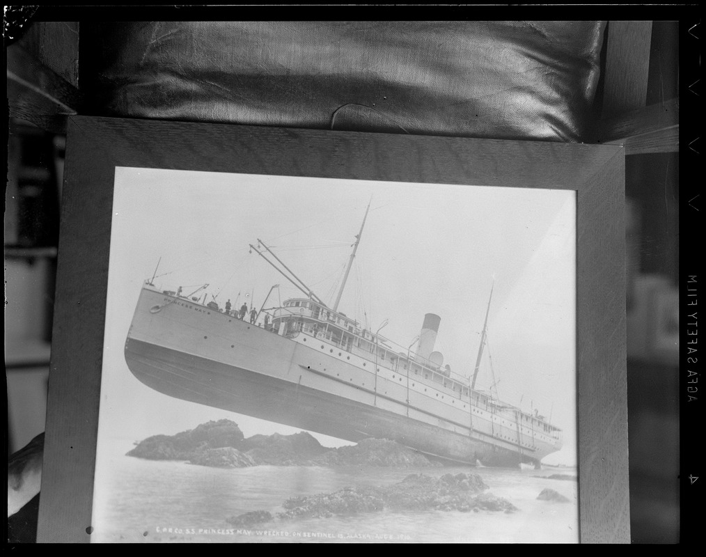 Photo of the wreck of the Princess May that hangs at Boston Y.C., Rowes ...