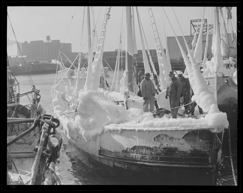 Iced over trawler - Digital Commonwealth