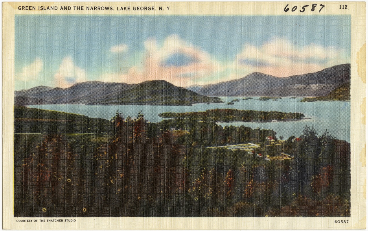 Green Island and the Narrows, Lake George, N. Y. - Digital Commonwealth