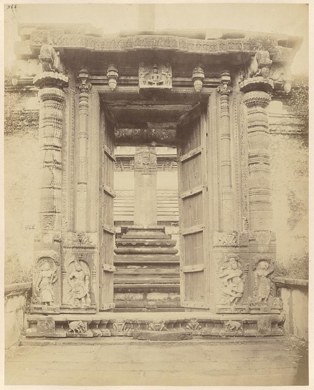 Front wall entrance, Saavira Kambada Basadi, Mudbidri, India - Digital ...