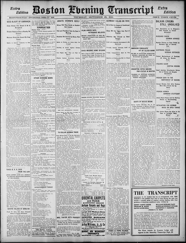 Boston Evening Transcript - Digital Commonwealth