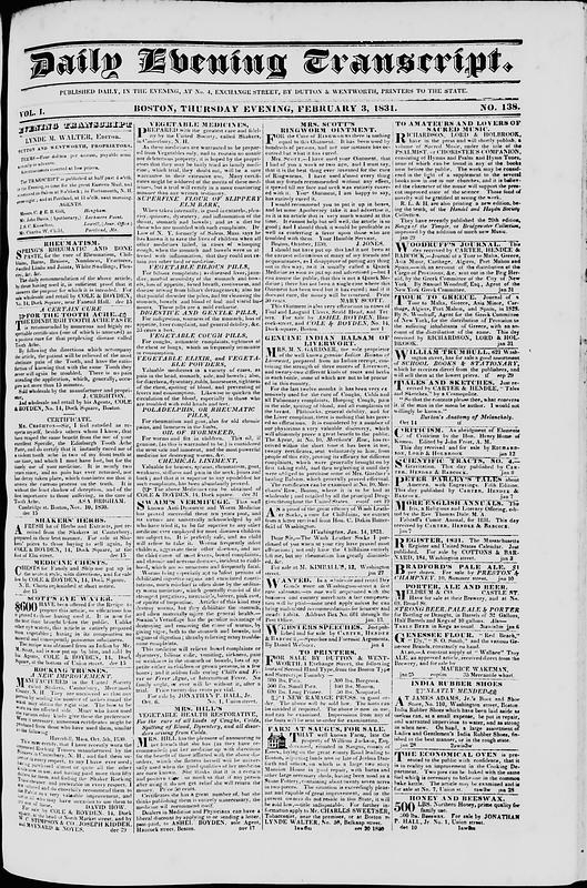 Daily Evening Transcript - Digital Commonwealth