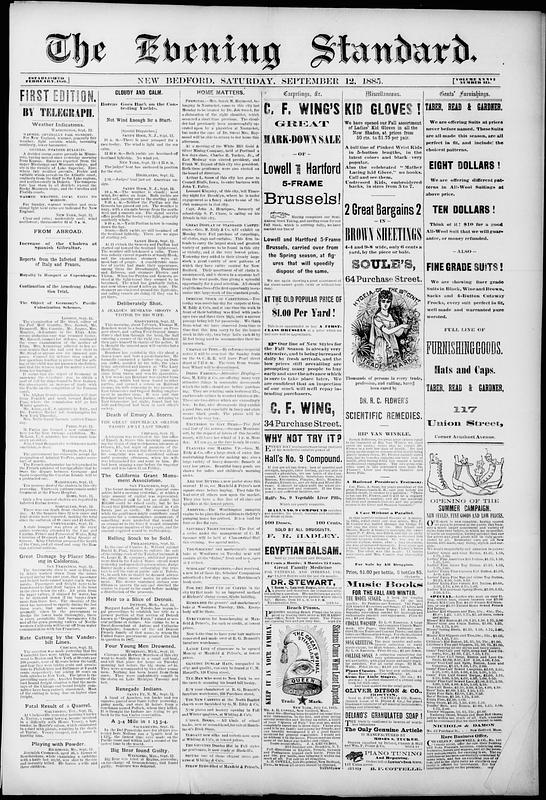 Evening Standard. September 12, 1885 - Digital Commonwealth