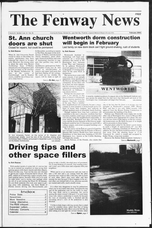 The Fenway News. January 30, 2004 - Digital Commonwealth