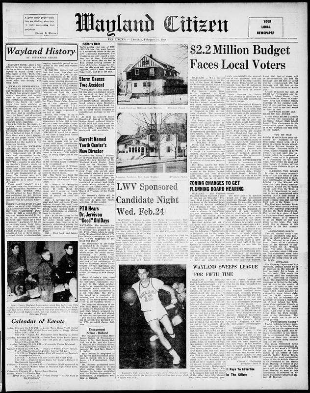 The Wayland Citizen. February 18, 1960 - Digital Commonwealth