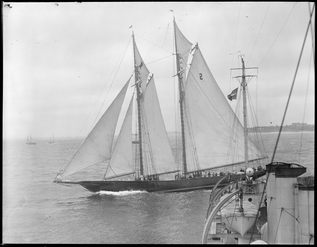 Fishing schooner Gertrude L. Thebaud from observation ship, off ...