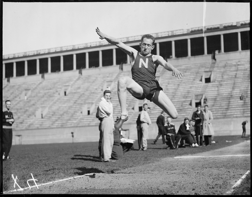 Broad jump at stadium - Digital Commonwealth