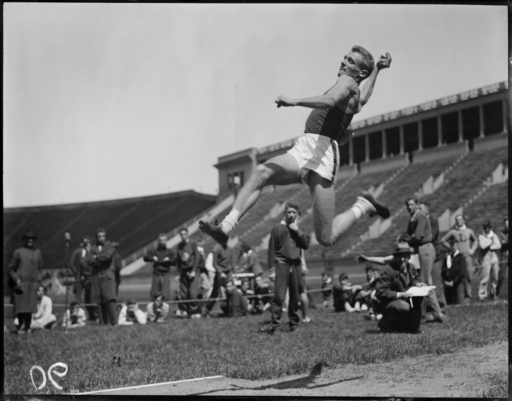 Long jump, Harvard Stadium - Digital Commonwealth