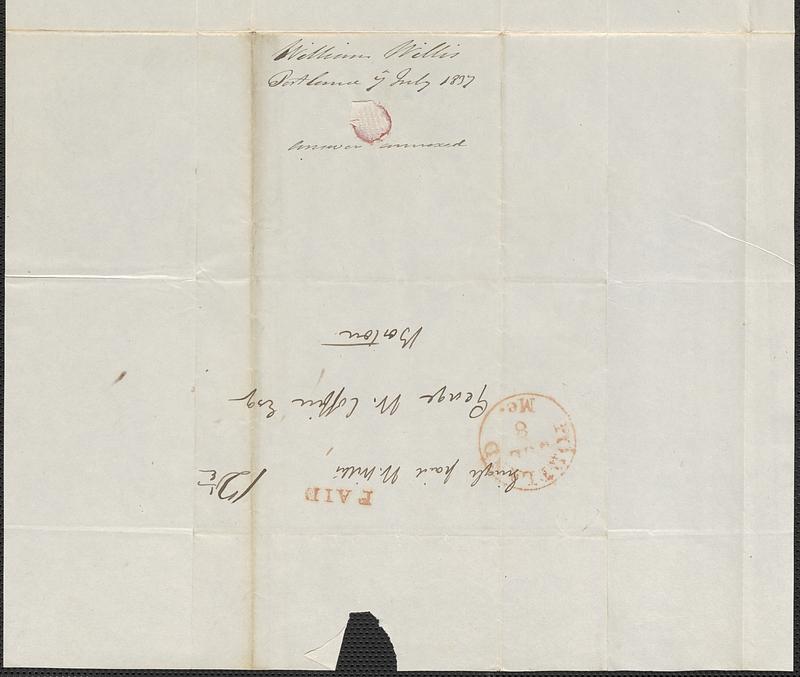 William Willis to George Coffin, 7 July 1837 - Digital Commonwealth