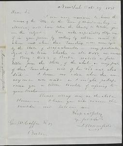 Isaac Mansfield to George Coffin, 29 October 1838 - Digital Commonwealth