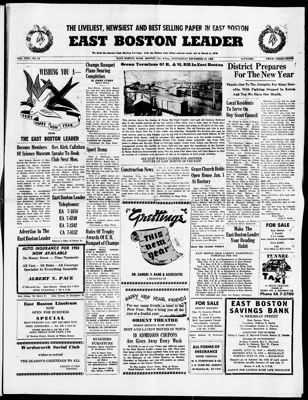 East Boston Leader. December 30, 1953 - Digital Commonwealth