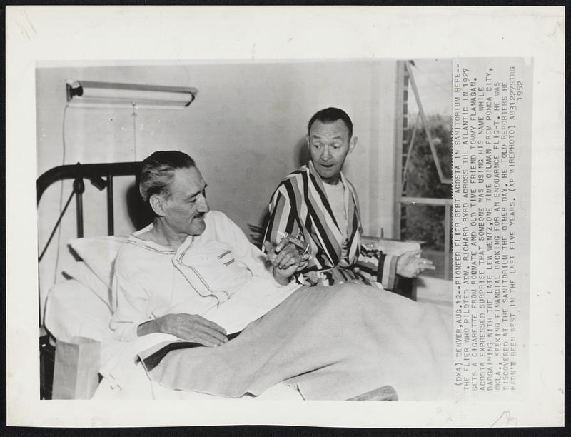 Pioneer Flier Bert Acosta In Sanitorium Here - The flier who piloted ...