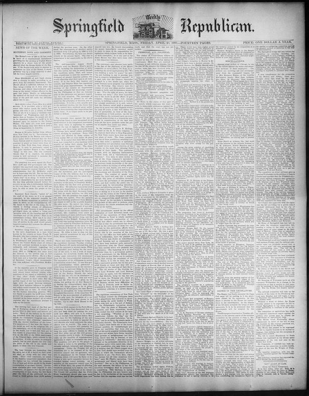 Springfield Weekly Republican - Digital Commonwealth