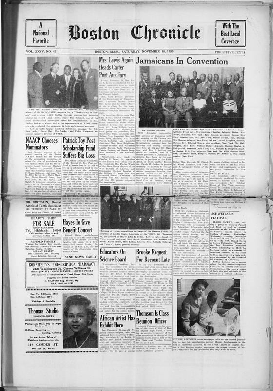 Boston Chronicle. November 18, 1950 - Digital Commonwealth