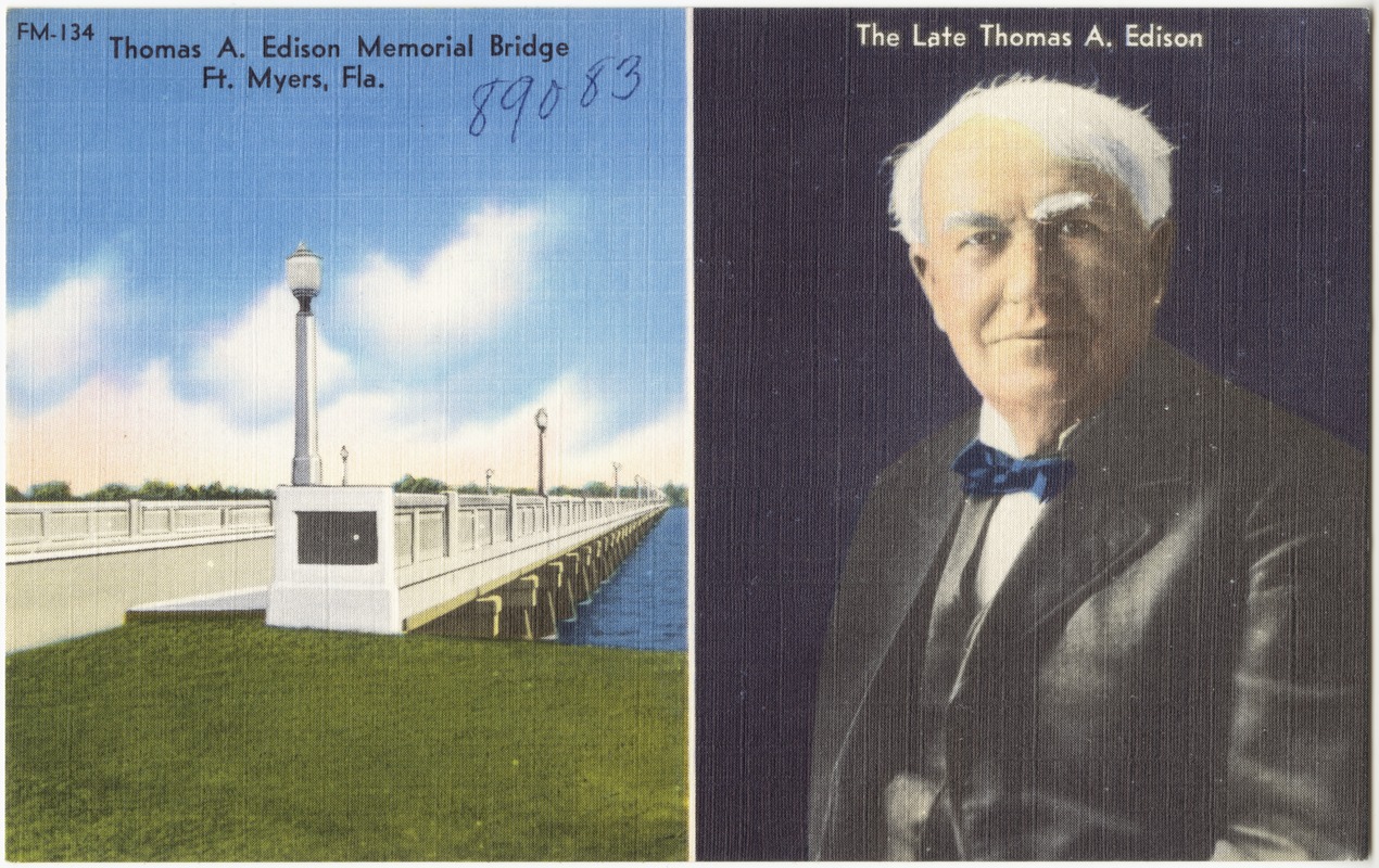 Thomas A. Edison Memorial Bridge Ft. Myers, Fla - Digital Commonwealth