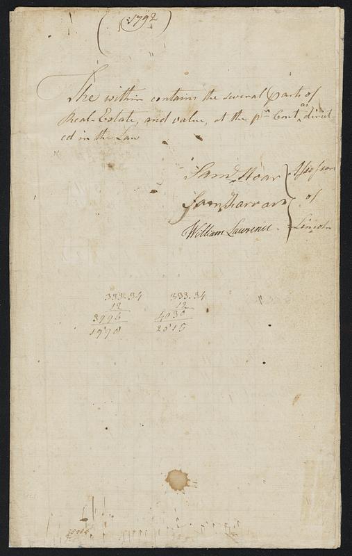 Valuation book, 1792 - Digital Commonwealth