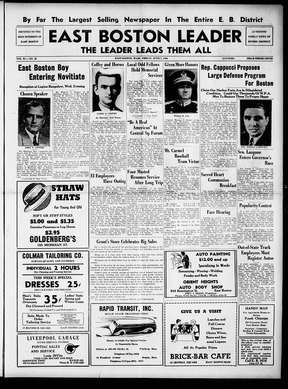 East Boston Leader, June 07, 1940 - Digital Commonwealth