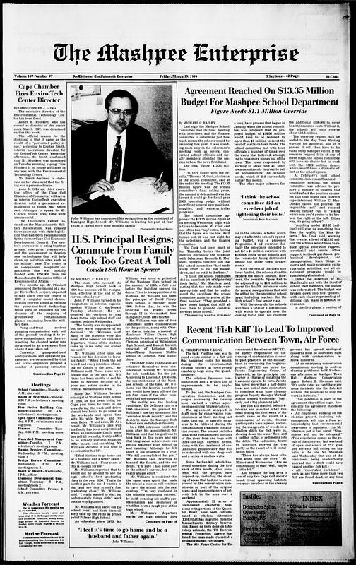 The Mashpee Enterprise. March 19, 1999 - Digital Commonwealth