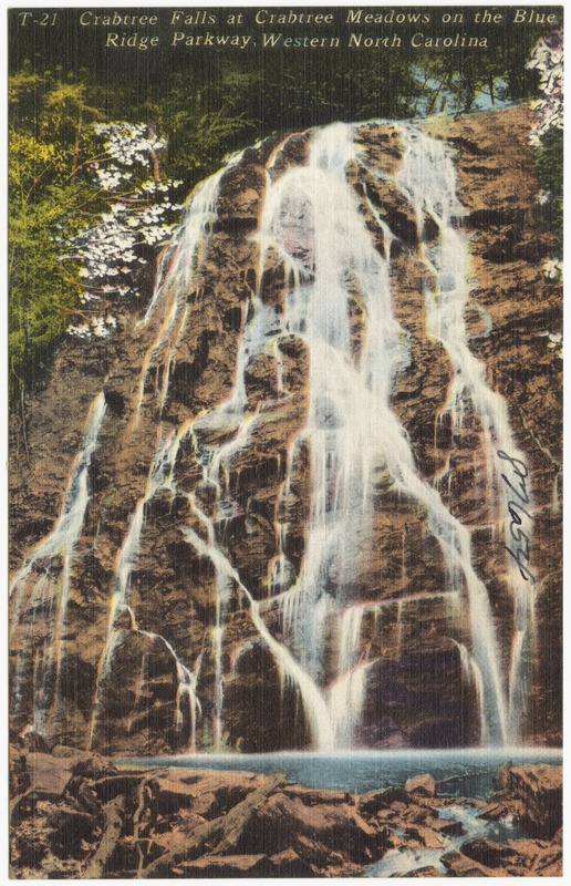 Crabtree Falls at Crabtree Meadows on the Blue Ridge Parkway, Western ...
