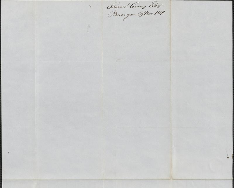 Samuel Cony to George Coffin, 29 November 1848 - Digital Commonwealth