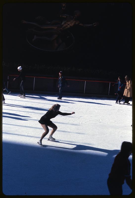Ice skating rink, Rockefeller Center, Manhattan, New York - Digital ...