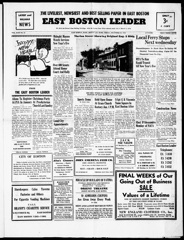 East Boston Leader. December 26, 1952 - Digital Commonwealth