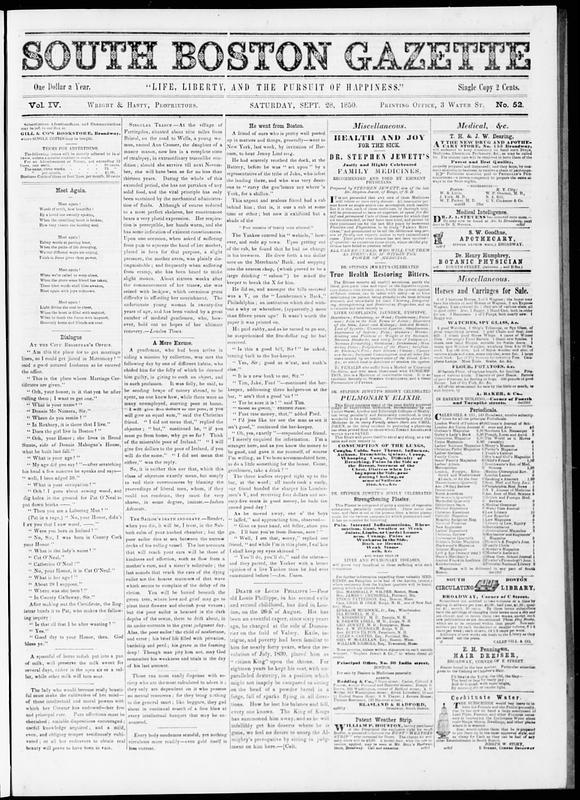 South Boston Gazette, September 28, 1850 - Digital Commonwealth