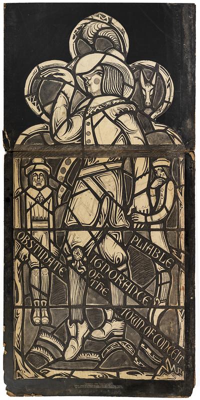 "Ignorance of the Town of Conceit" cartoon detail from Bunyan window ...