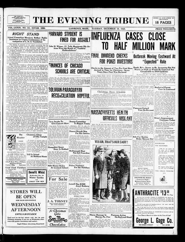 The Evening Tribune. December 18, 1928 - Digital Commonwealth