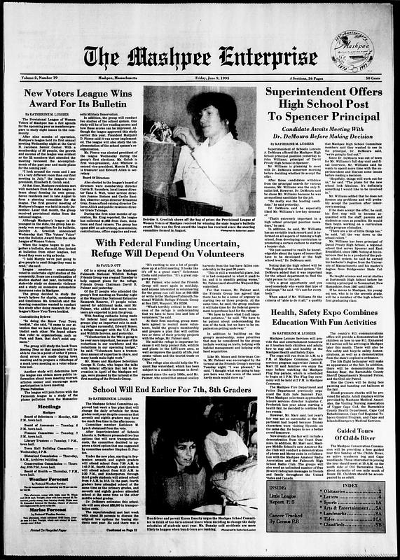 The Mashpee Enterprise. June 09, 1995 - Digital Commonwealth