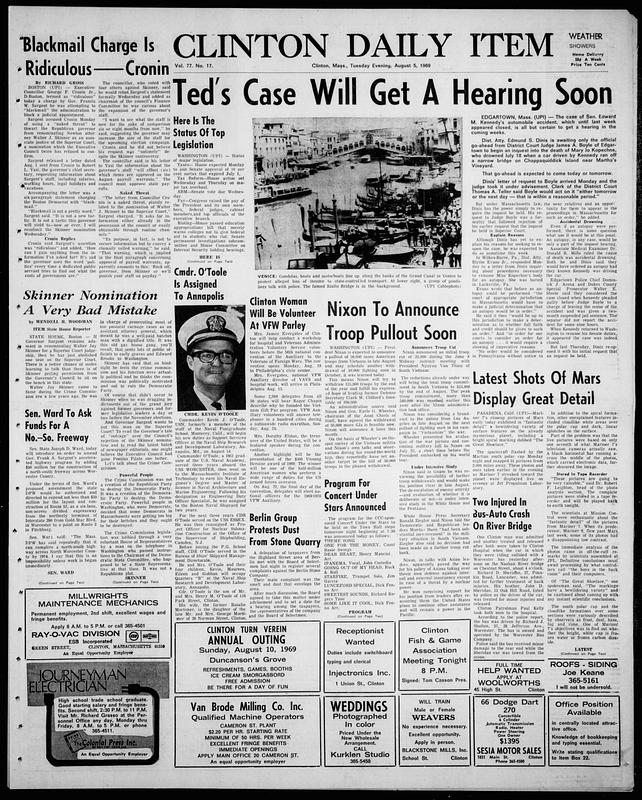 Clinton Daily Item. August 05, 1969 - Digital Commonwealth
