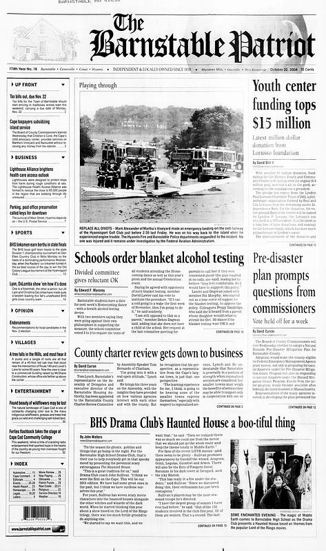 Barnstable Patriot. October 22, 2004 - Digital Commonwealth
