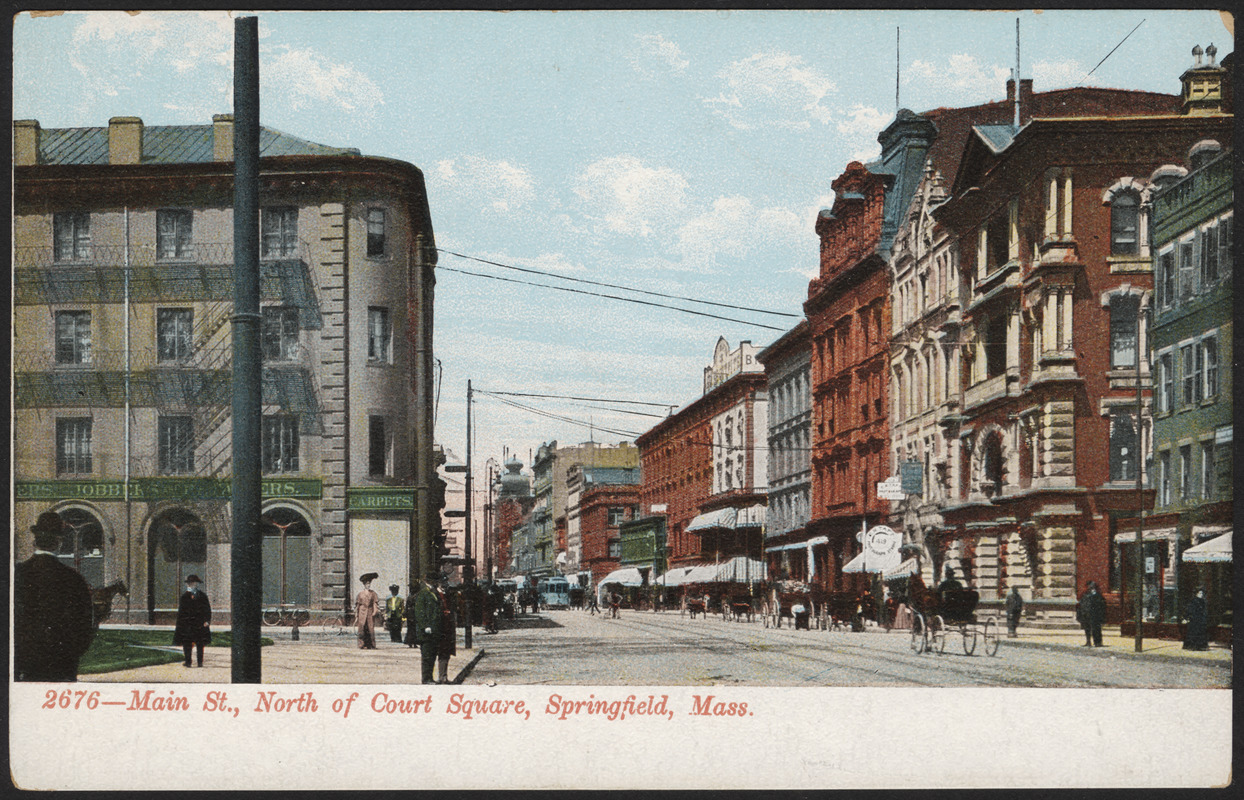 Main St., north of Court Square, Springfield, Mass. - Digital Commonwealth
