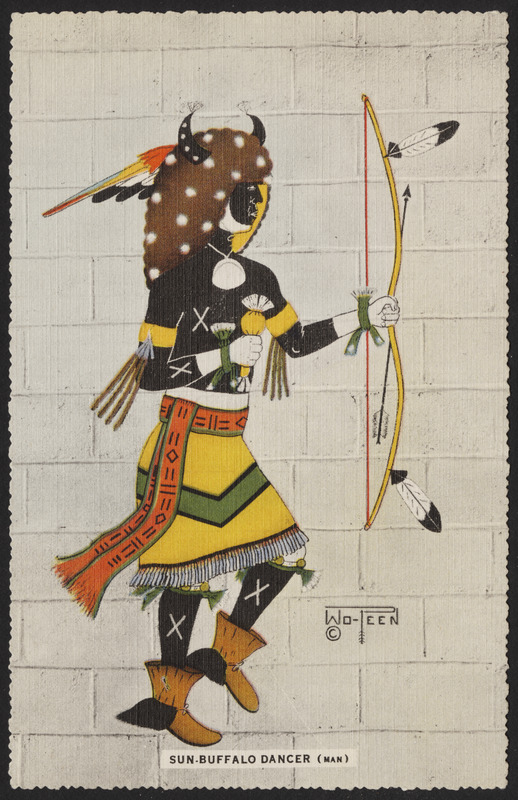 Sun-buffalo dancer (man) - Digital Commonwealth