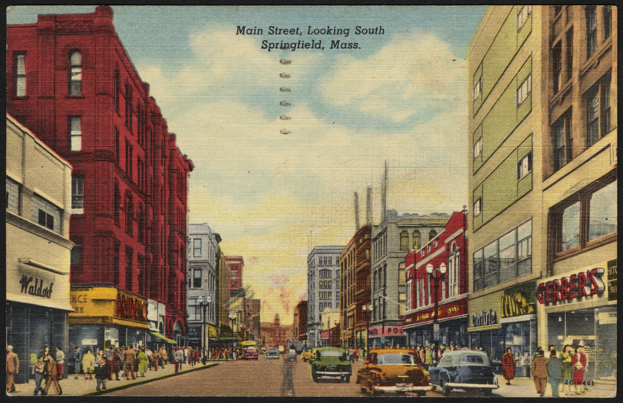 Main Street, looking south, Springfield, Mass. - Digital Commonwealth