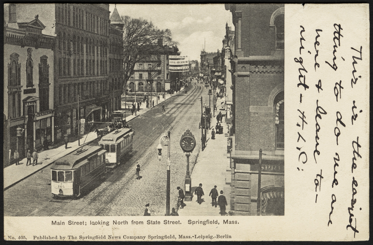 Main Street, looking north from State Street, Springfield, Mass ...