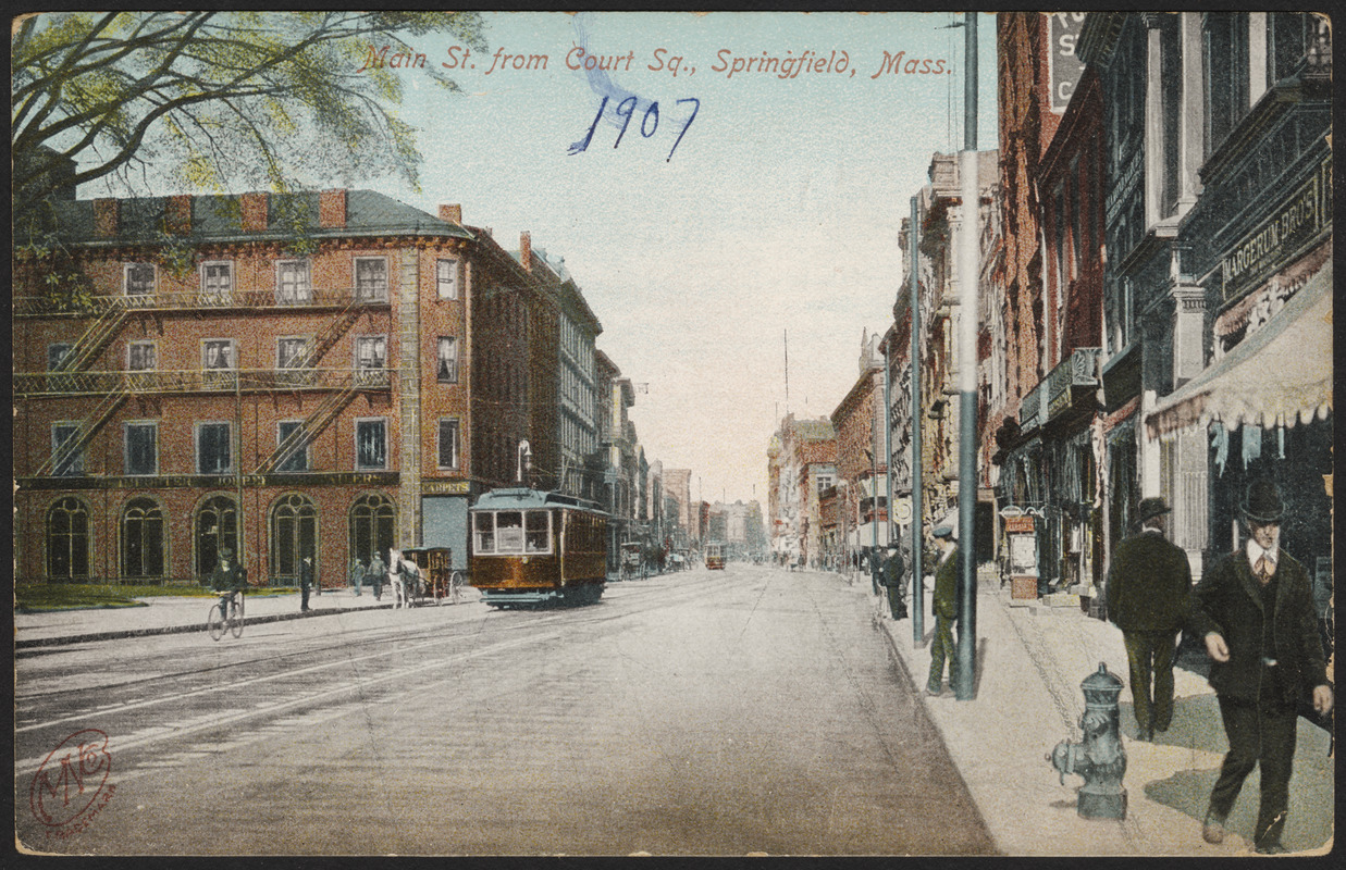 Main St. from Court Sq., Springfield, Mass. - Digital Commonwealth