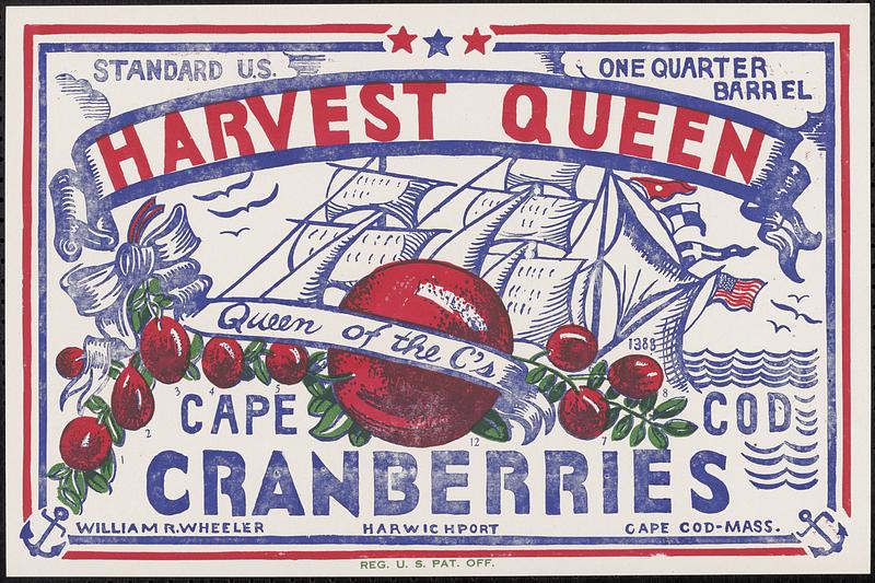 Harvest Queen Cape Cod Cranberries Quarter Barrel Box Label - Digital ...